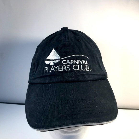 Accessories | Carnival Players Club Hat Cap Mens Adjustable Black White ...